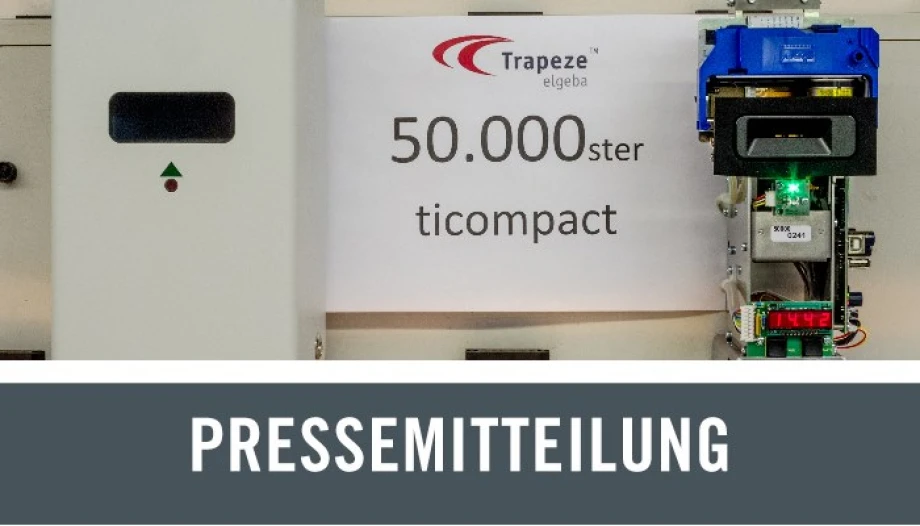 Trapeze-Elgeba liefert den 50‘000. Ticket-Entwerter ticompac